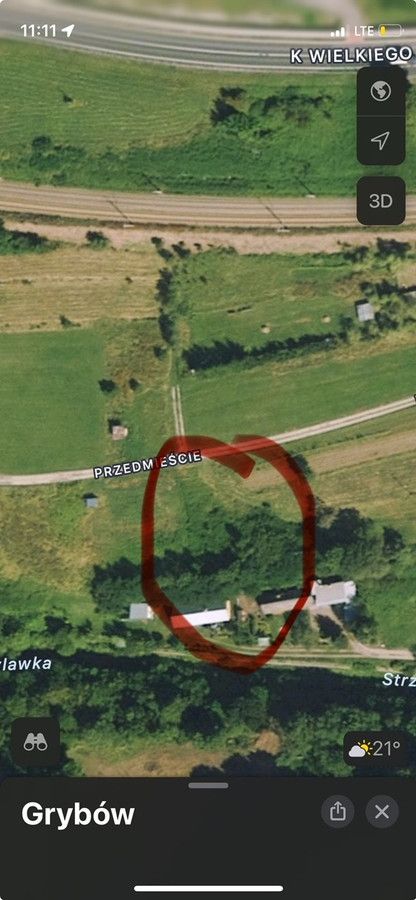 Działka Grybów, ul. Przedmieście, bez pośrednika - 1289 m2