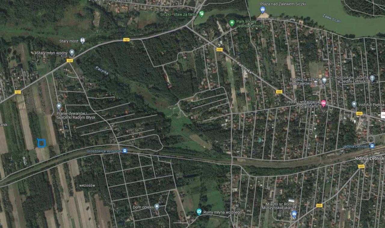 Działka Jedlnia-Letnisko, bez pośrednika - 852 m2 - 110 000 zł