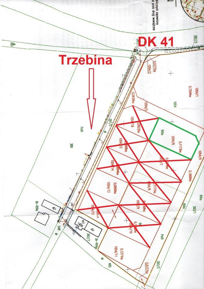 Działka Trzebina, bez pośrednika - 1173 m²