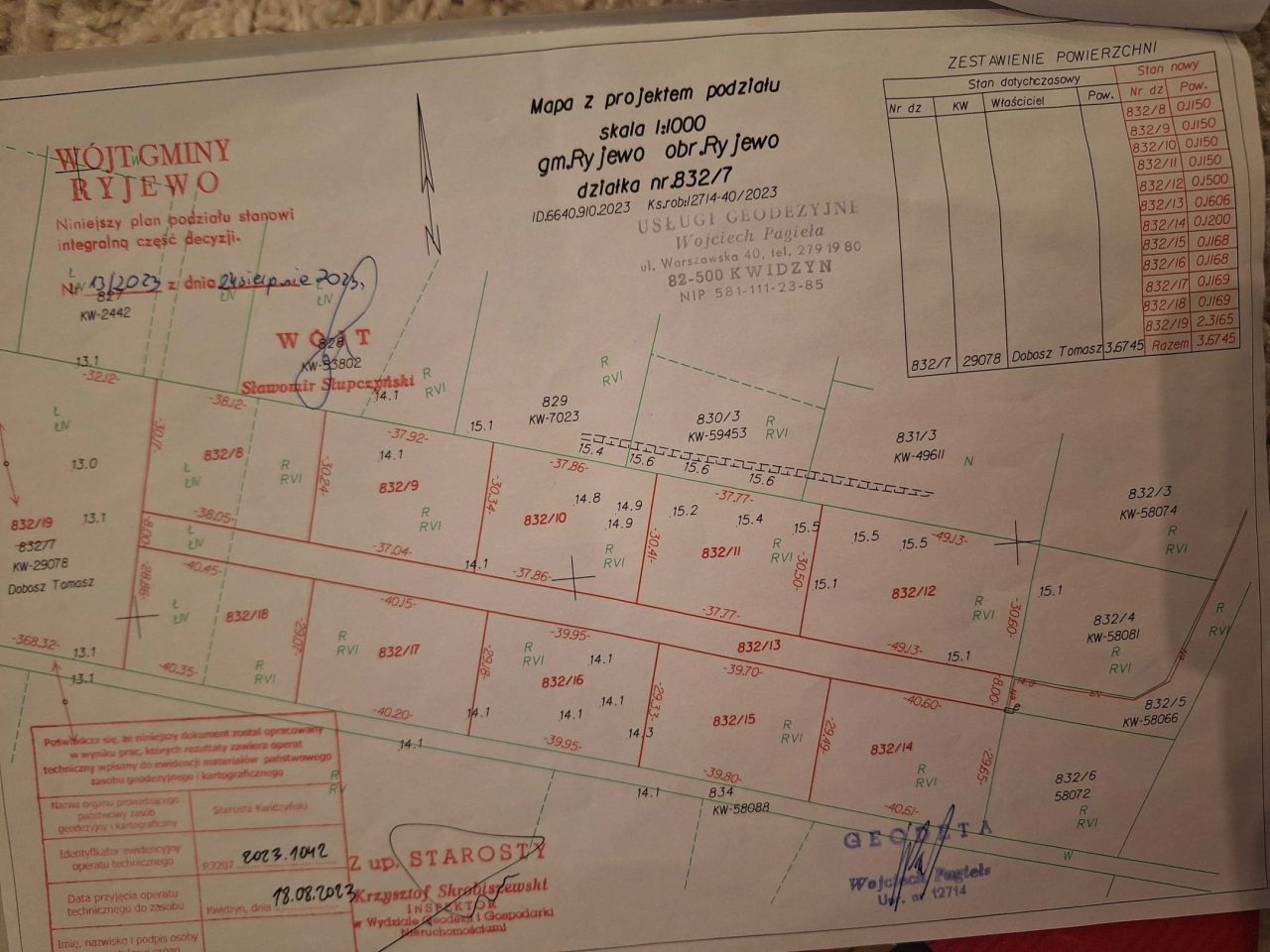 Działka Ryjewo, bez pośrednika - 1000 m2