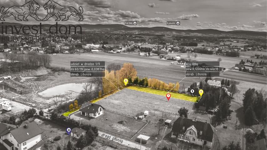 Działka Libusza - 1200 m²