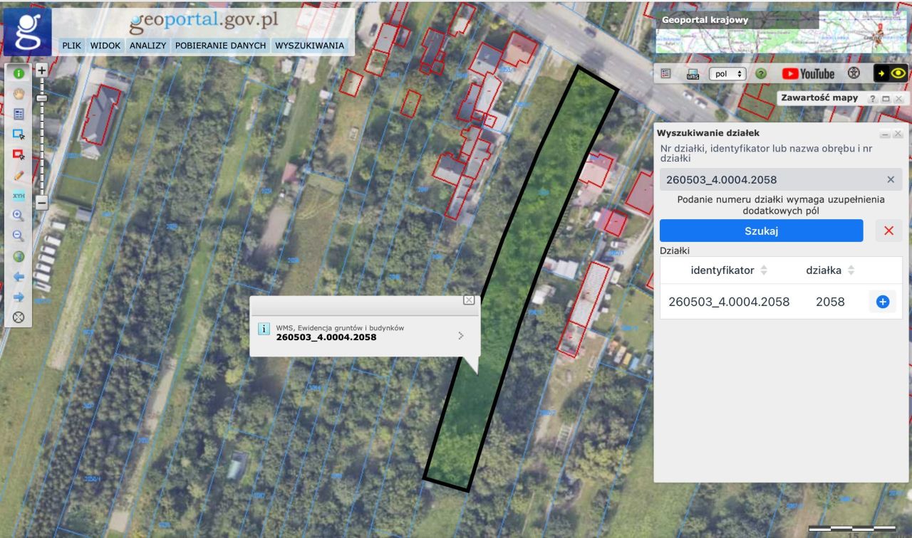Działka Końskie, ul. marsz. Piłsudskiego, bez pośrednika - 2452 m² - 459 000 zł