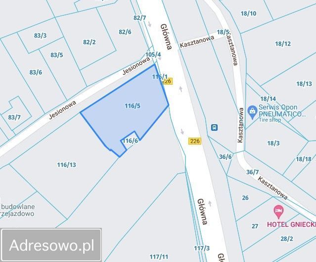 Działka Przejazdowo, ul. Jesionowa, bez pośrednika - 1982 m²