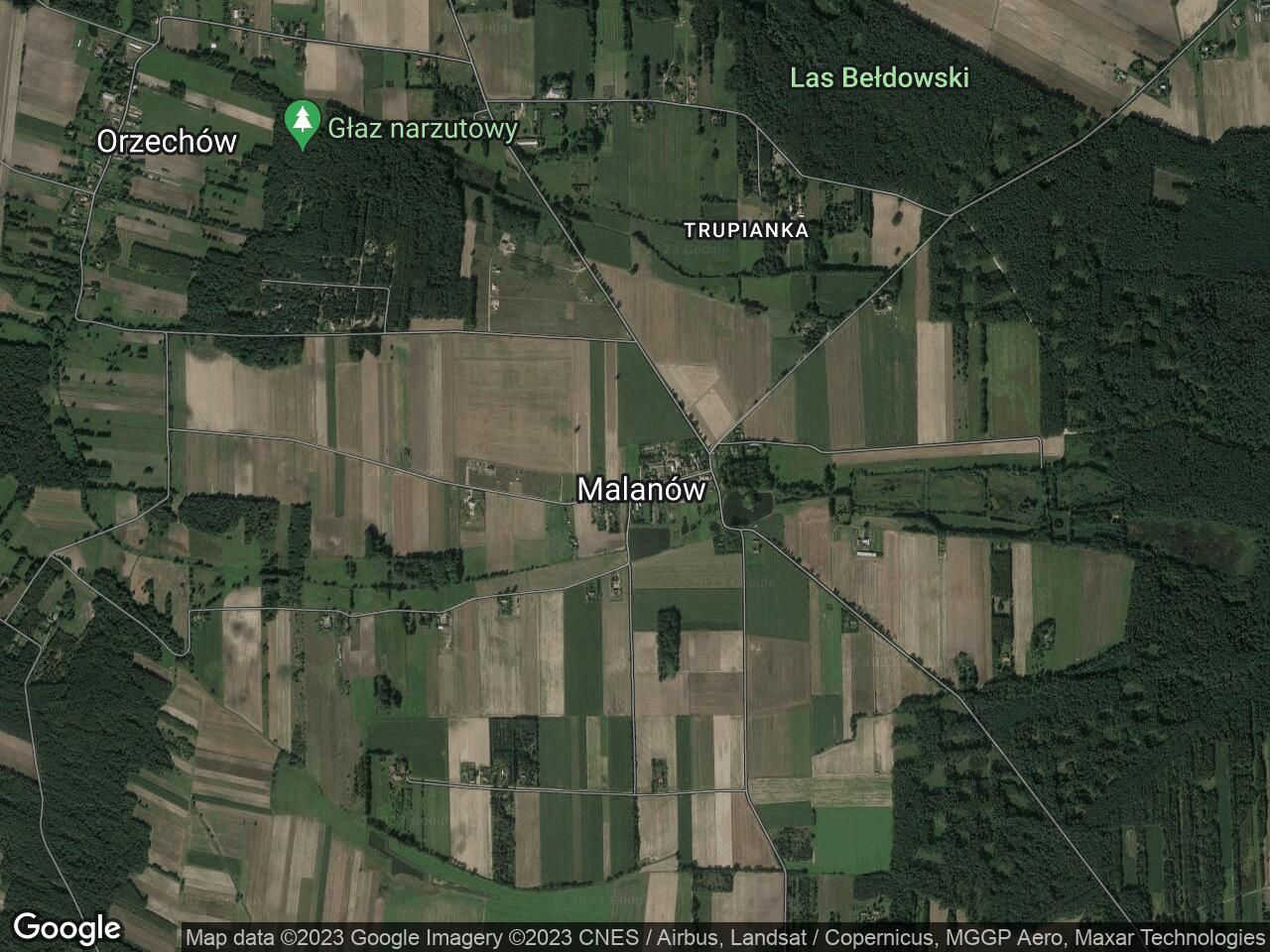 Działka Malanów, bez pośrednika - 1082 m²