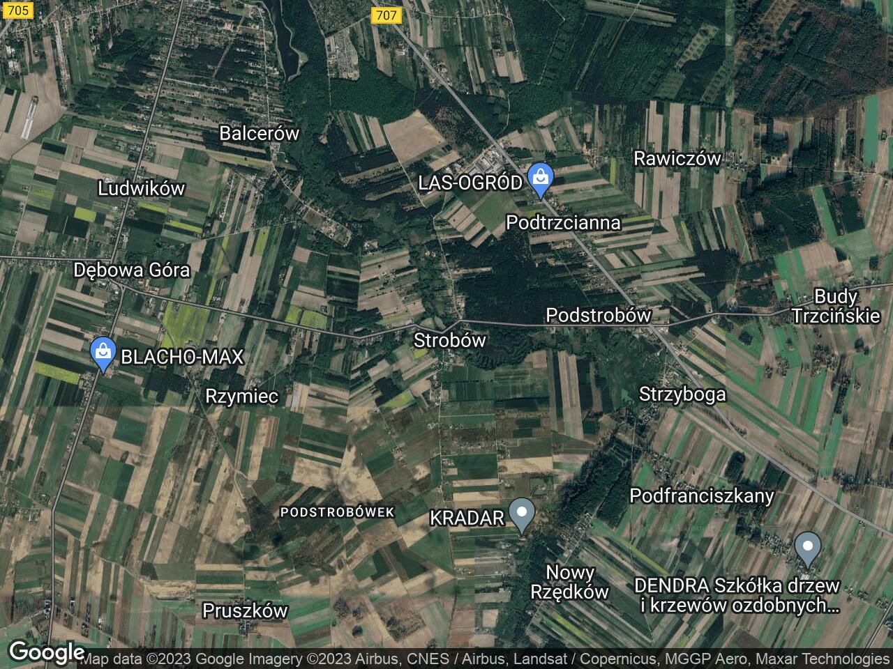 Działka Strobów, bez pośrednika - 4700 m²