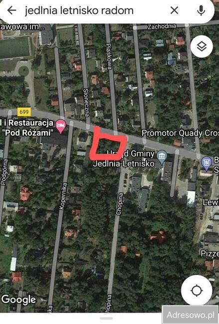 Działka Jedlnia-Letnisko, ul. Chopina, bez pośrednika - 2162 m2